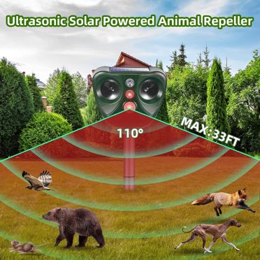 4-Pack Solar Outdoor Animal Repeller, Deer Deterrent with Red Lights ...
