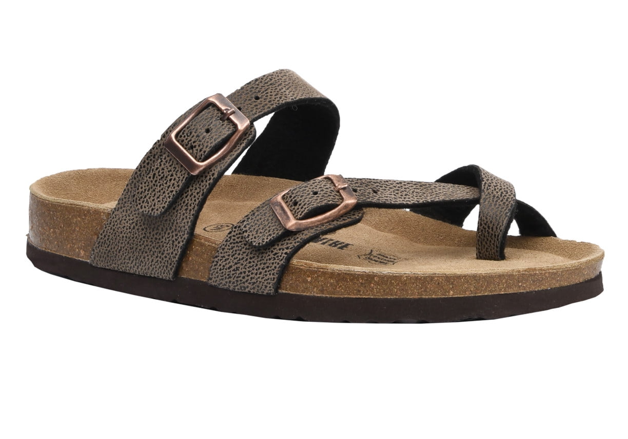 CUSHIONAIRE Women's Luna Cork Footbed Sandal with +Comfort - Walmart.com