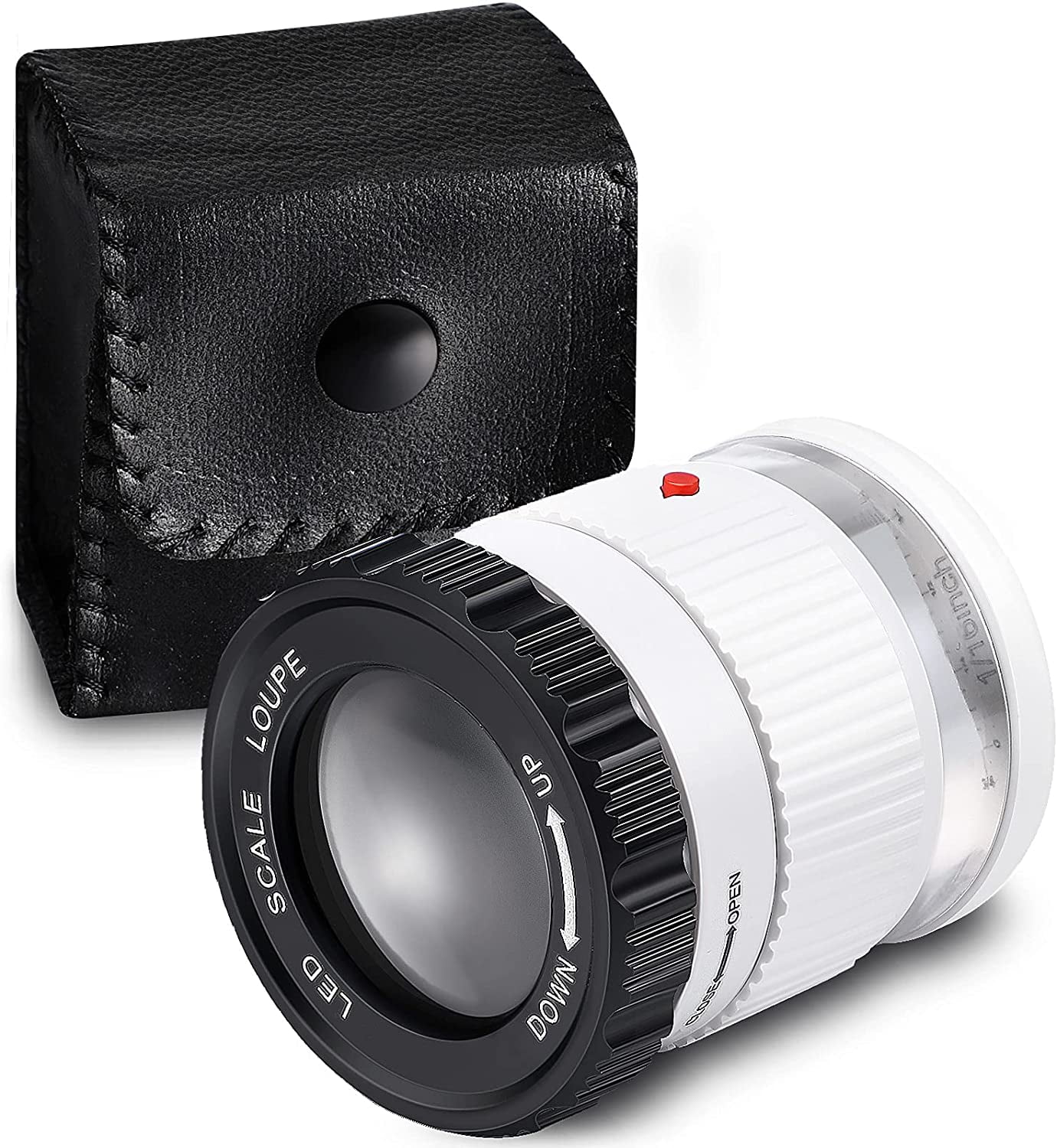 CHAO Lupa 30X (blanca) Lupa con luz LED Lupa con iluminación UV ...