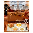 Food Warming Mat, Dual Zone Electric Warmer with Timer - 7 Temp ...