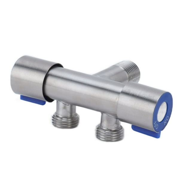 Herwey G1/2 Stainless Steel 1 Inlet 2 Outlet Angle Valve Double Handle ...