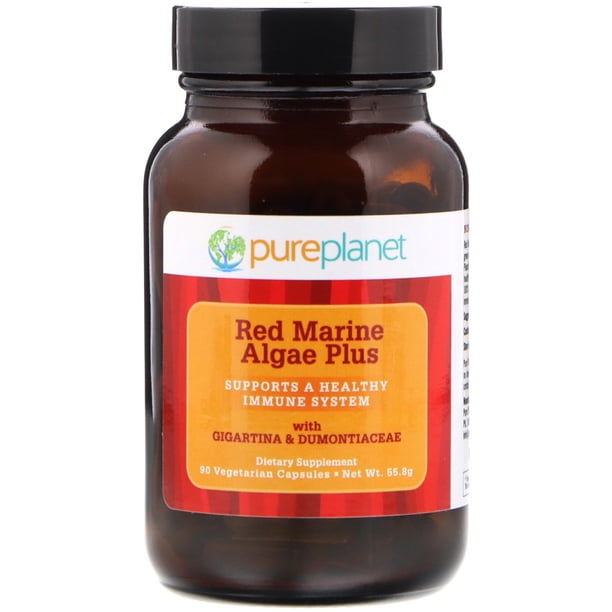 Pure Planet Red Marine Algae Plus, 90 Vegetarian Capsules - Walmart.com ...