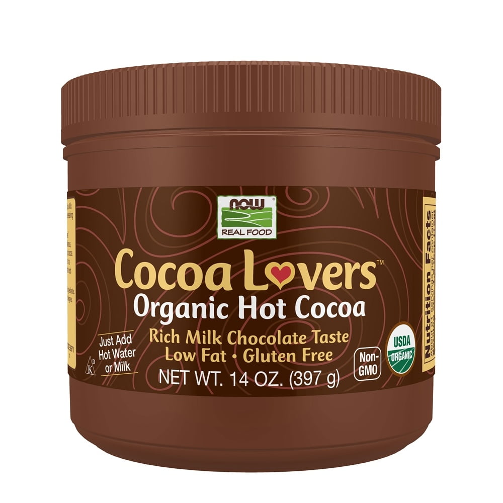NOW Foods - NOW Real Food Cocoa Lovers Organic Hot Cocoa - 14 oz ...