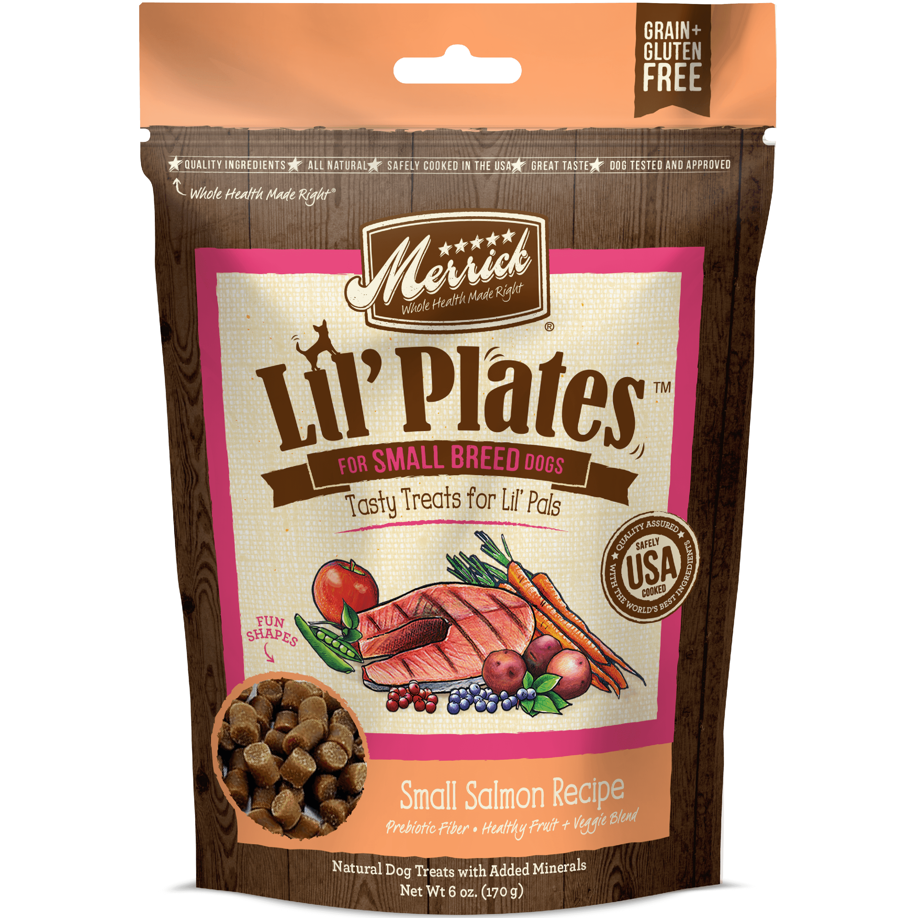 Merrick - Lil Plates Treats For Small Breed Dogs Salmon Recipe - 5 oz ...