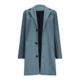 Ahabrexf Women's Winter Coats,Women's Solid Laid-Back Thicken Wool ...