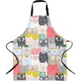 Checkered Adjustable Neck Bib Apron with Pocket for Men Women ...