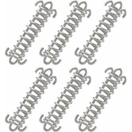 Heavy duty 6 piece tent rope with stainless steel spring ring for tarps ...