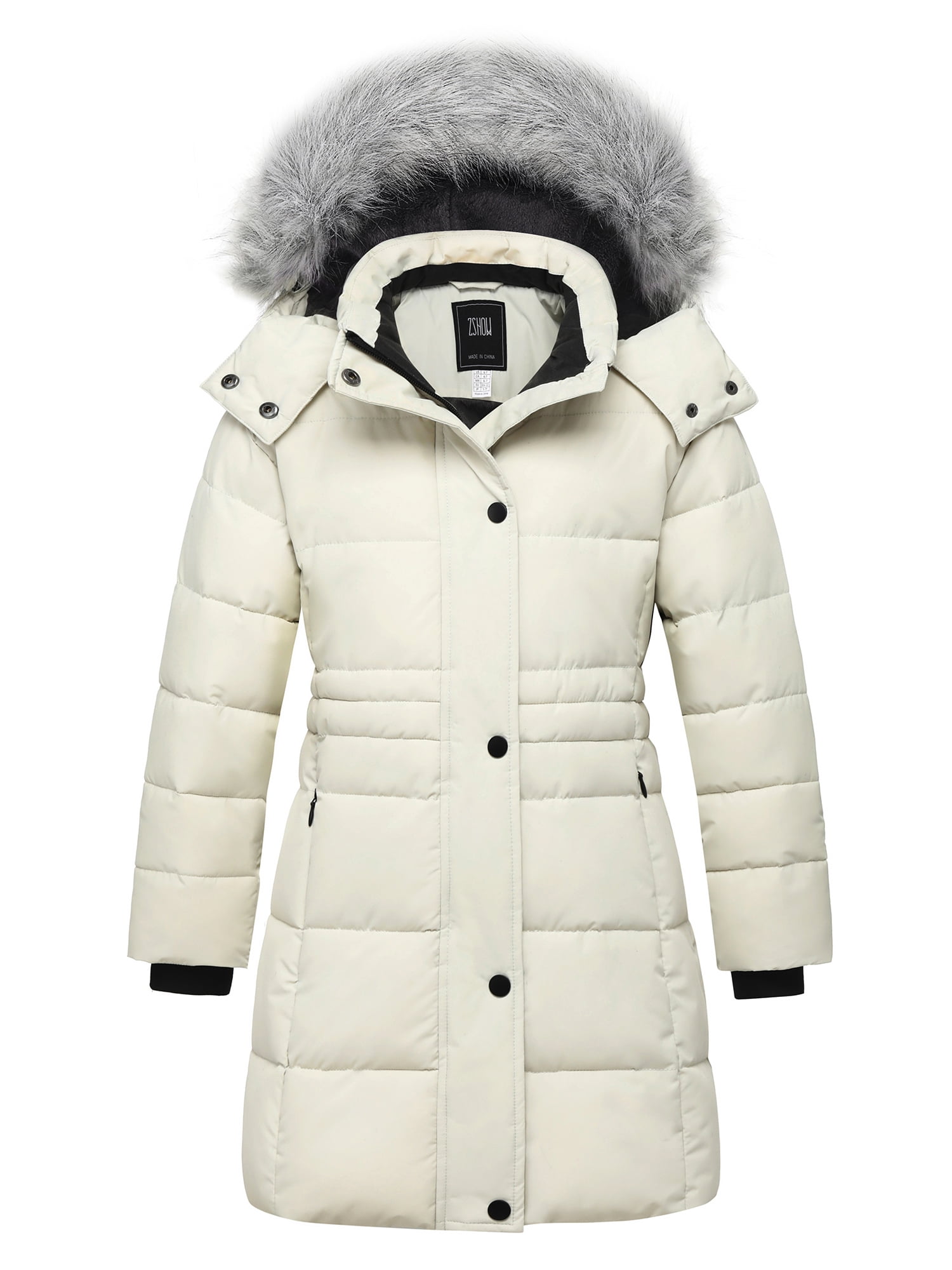 ZSHOW Girls' Puffer Coat Long Winter Parka Coat Hooded Puffer Jacket ...