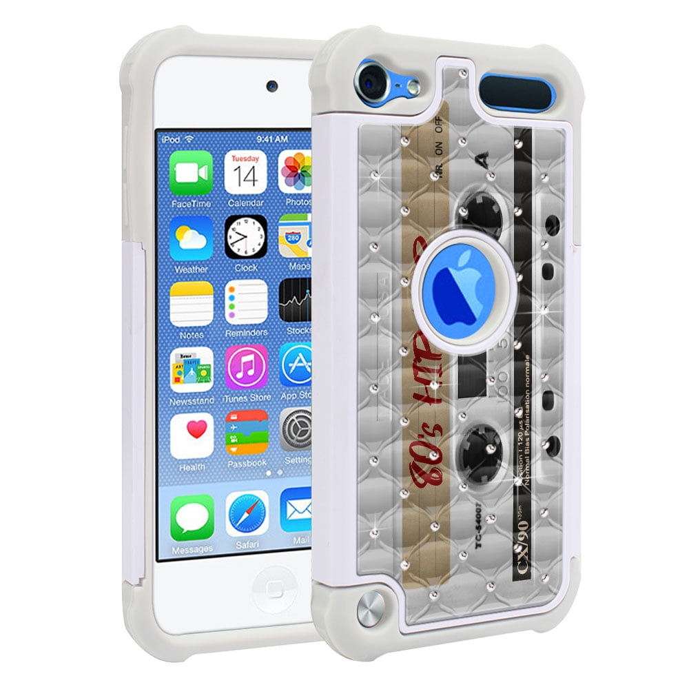 FINCIBO Hybrid Bling Sparkle Cover Case for Apple iPod Touch 6, Retro ...