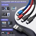 Dual Type-C 4 in 1 Multi for Multiple Devices with 2 -C// Port, Cord, Travel for iPhone17-8 ...