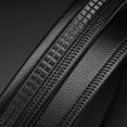Abomasnow Men Black PU Leather Automatic Buckle Belt with Matte Black ...