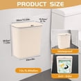 3 Pack Cream Plastic Hanging Trash Can Countertop or Under Sink Waste ...