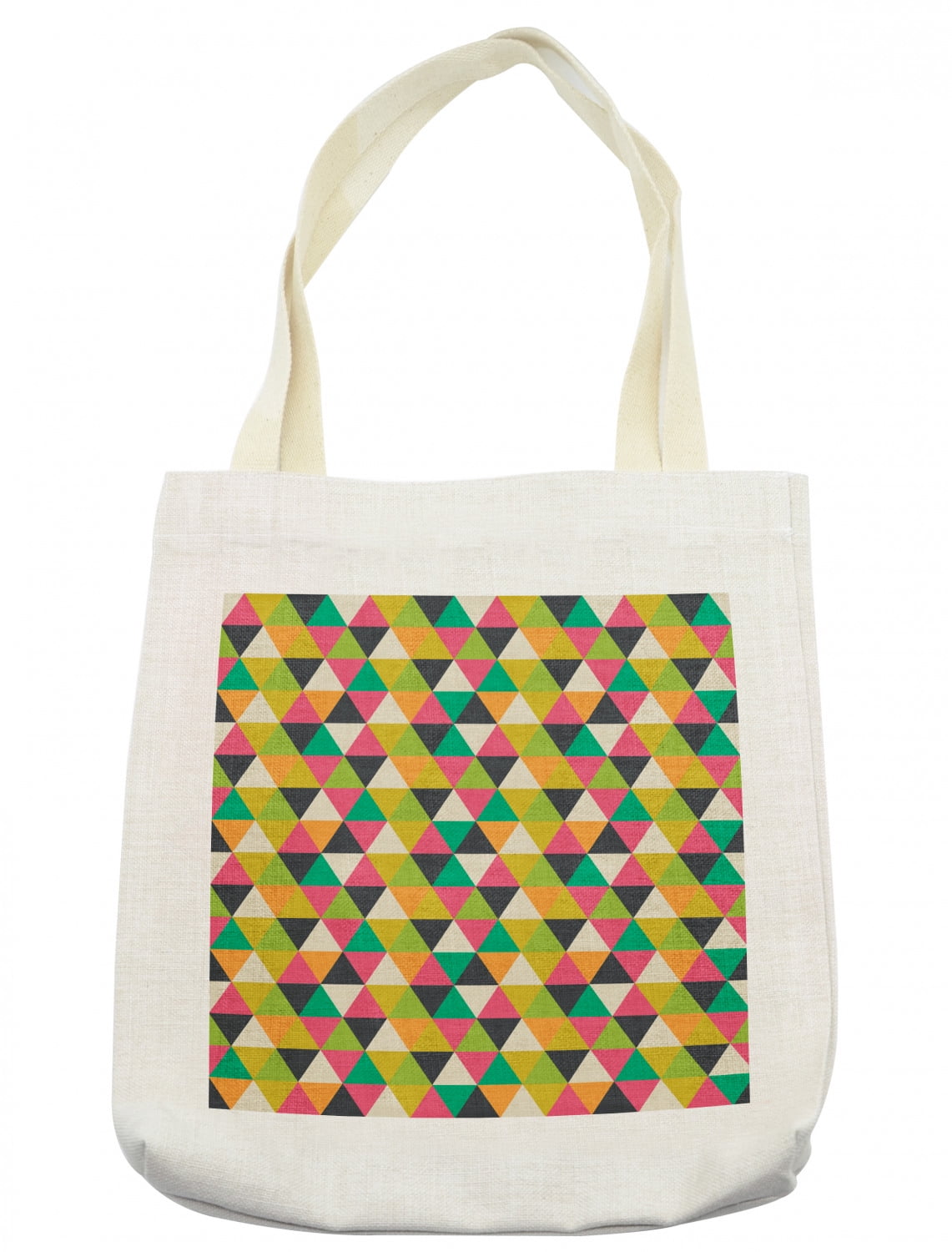Geometric Tote Bag, Retro Hipster Pattern with Mosaic Tiles in ...