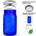 Blue Mason Jars Wide Mouth,6 Pack Cobalt Blue Colored Mason Jars 32 oz ...