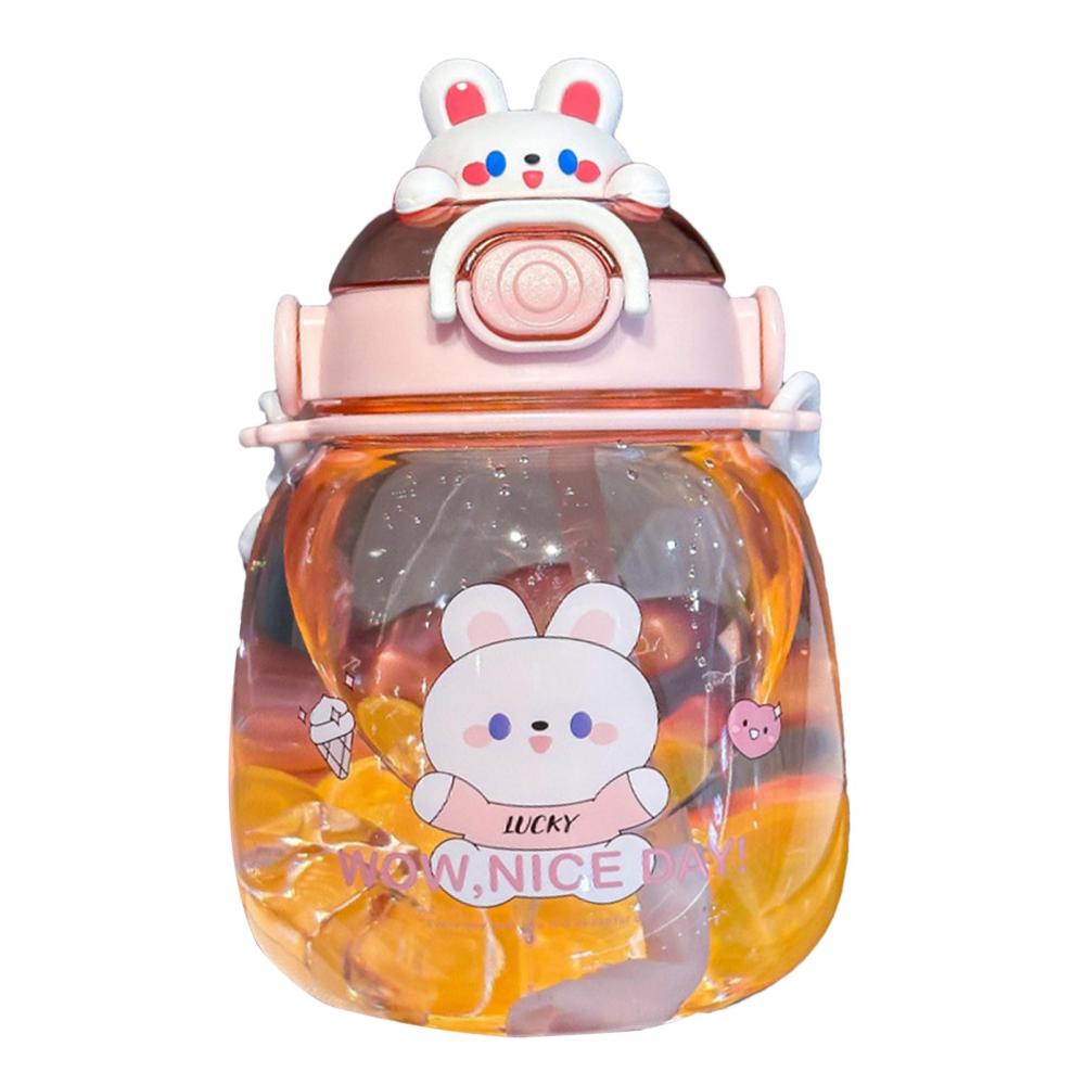 Kawaii Water Bottle | Cute Bear Water Bottles, Duck Rabbit Corgi Bottle Tumbler with Strap | 44. ...