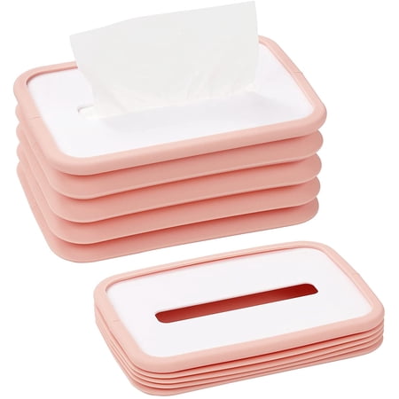 Silicone Tissue Storage Cover Box, Foldable Rectangular Tissue Box ...