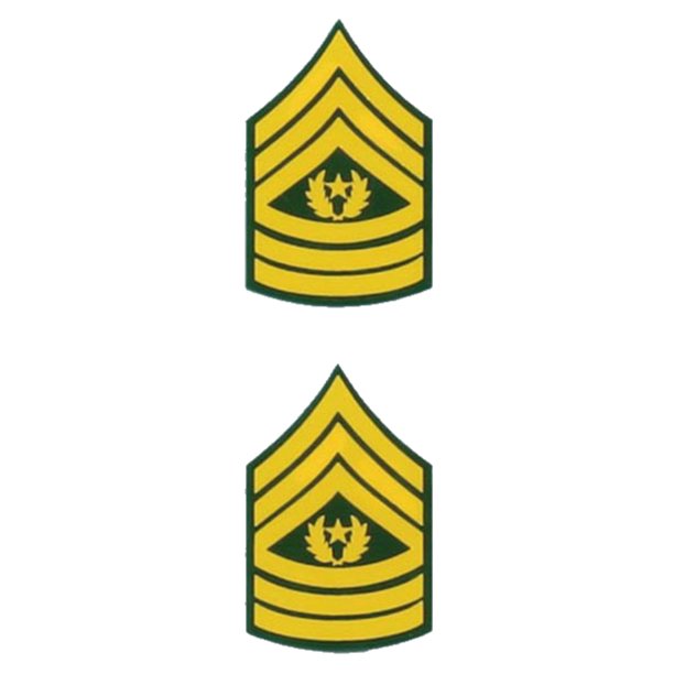 US Army E-9 Command Sergeants Major Rank 2-Piece 1 inch CSM Decals ...