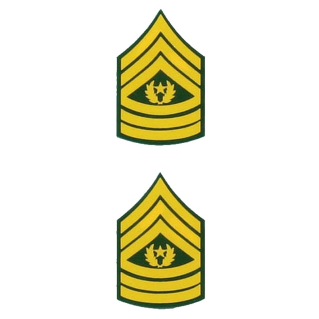 US Army E-9 Command Sergeants Major Rank 2-Piece 1 inch CSM Decals ...