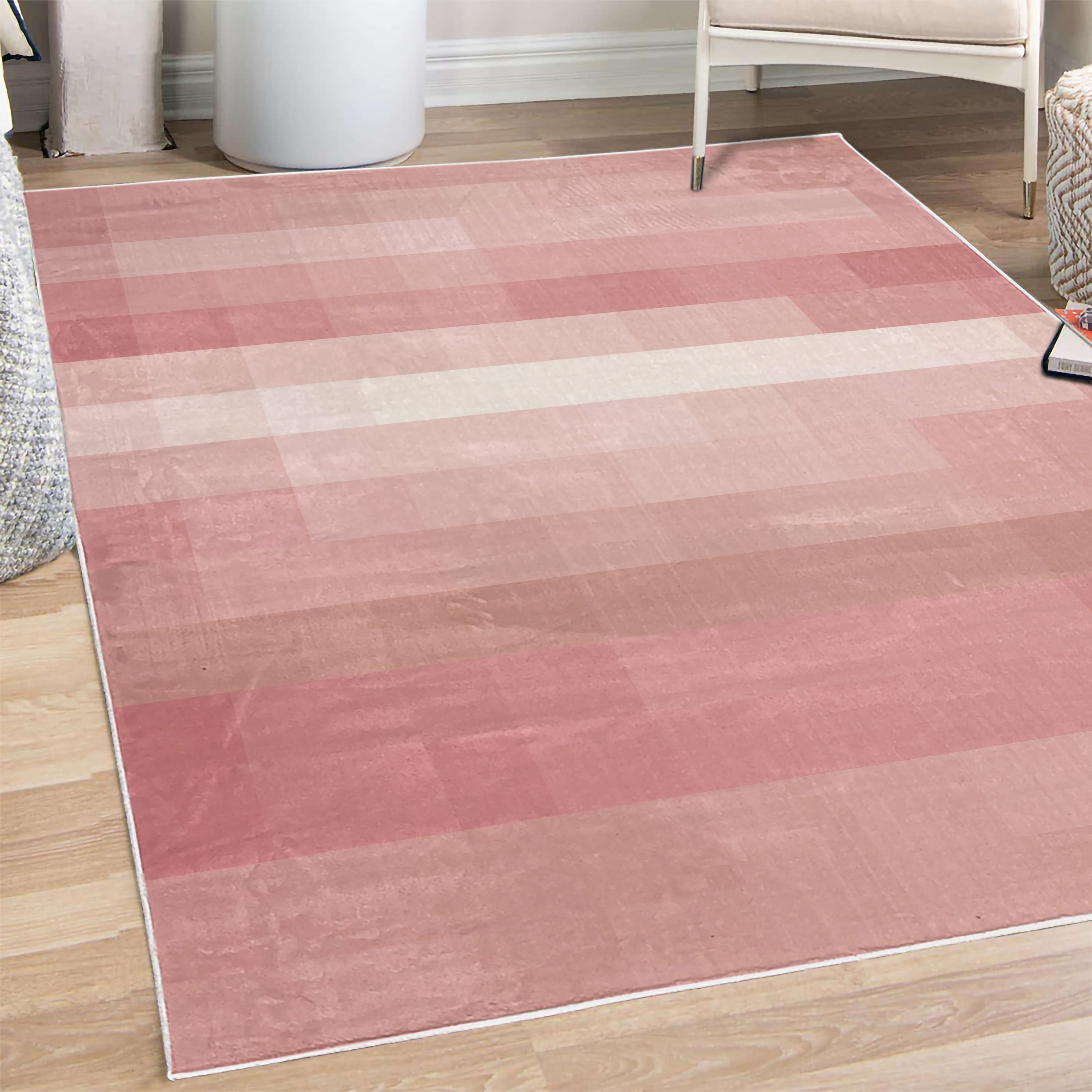 Palette Decorative Rug, Abstract Vortex Swirls and Shapes Pattern ...