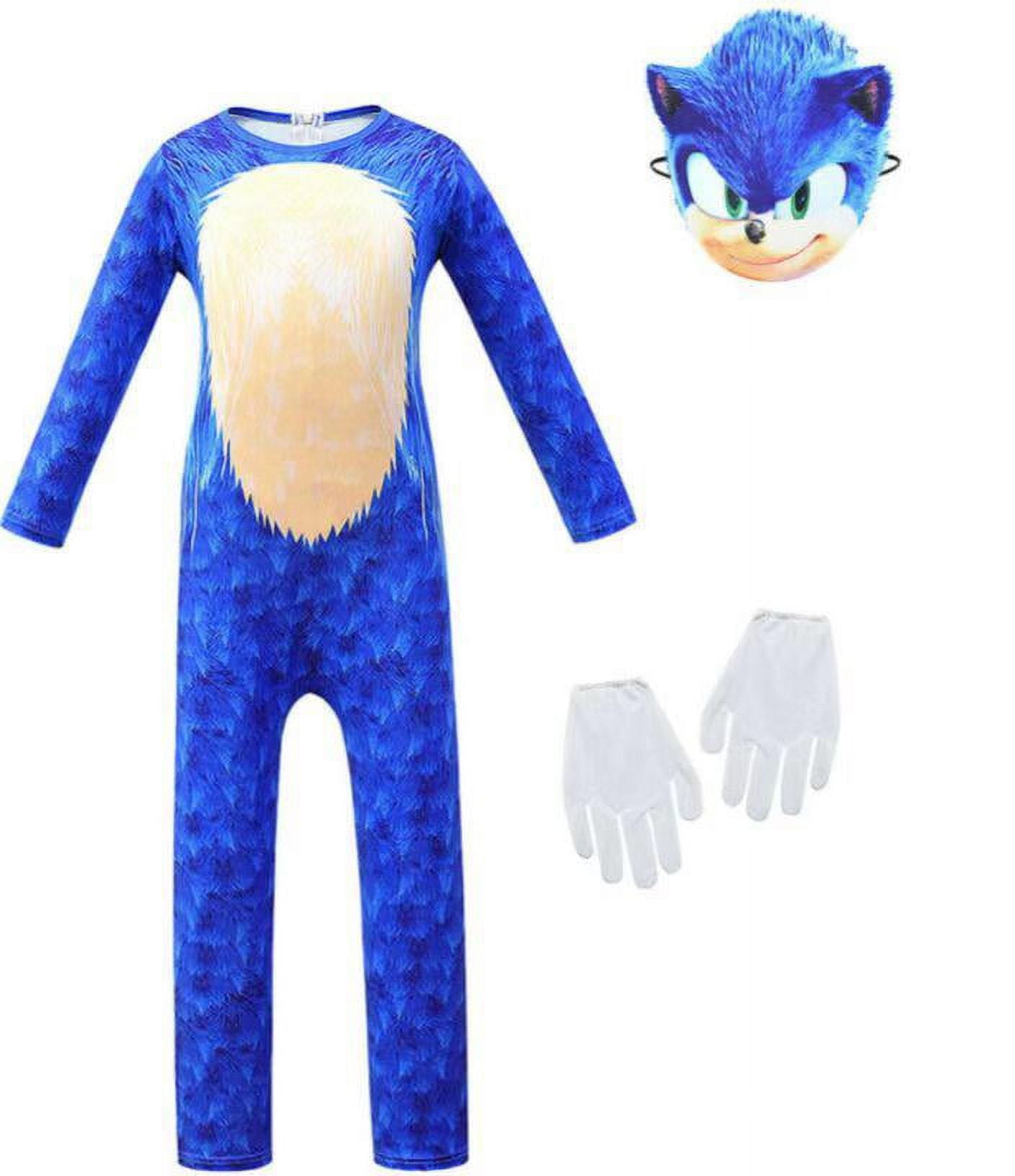 Disfraz de Sonic The Hedgehog para niños y niñas: mono + máscara ...