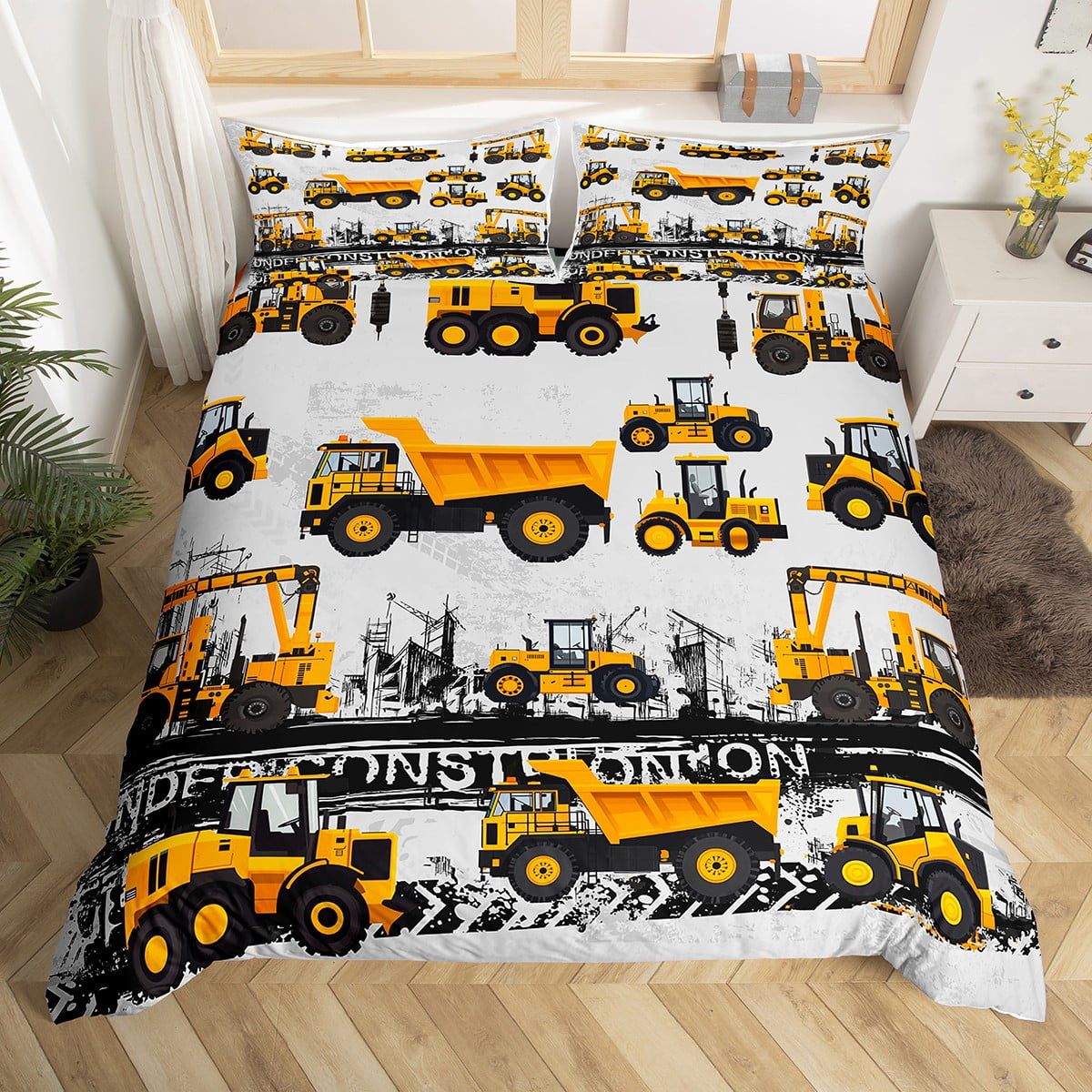 Click here for Erosebridal Boys Truck Duvet Cover Twin  Orange Be... prices
