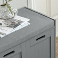 Sobuy FSR80-SG, 2 Cabinet-Doors & 1 Drawer Storage Bench - Walmart.com