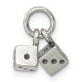 Sterling Silver Dice Charm Pendant Necklace, 925 Gaming Jewelry for Men ...