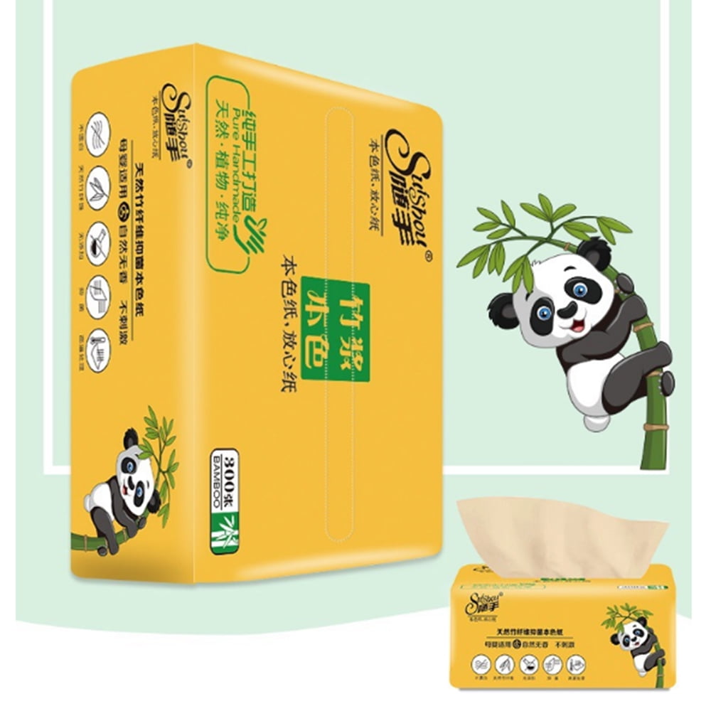 Bamboo Pulp Facial Tissues Eco-Friendly Recycled Paper Home Use Soft ...
