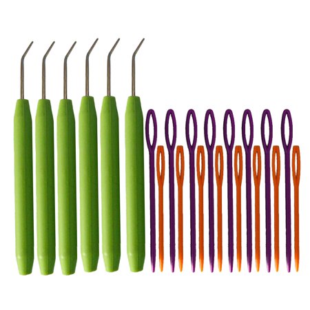 Plastic Crochet Hook Kit Portable Hand Held Ergonomic Professional ...