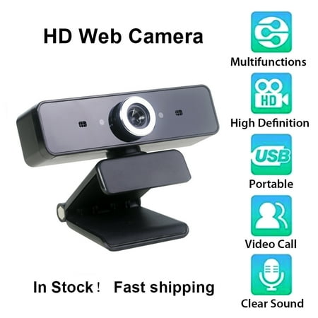 Rotatable Webcam HD Web Camera USB Web Cam Video Chat Recording Camera ...