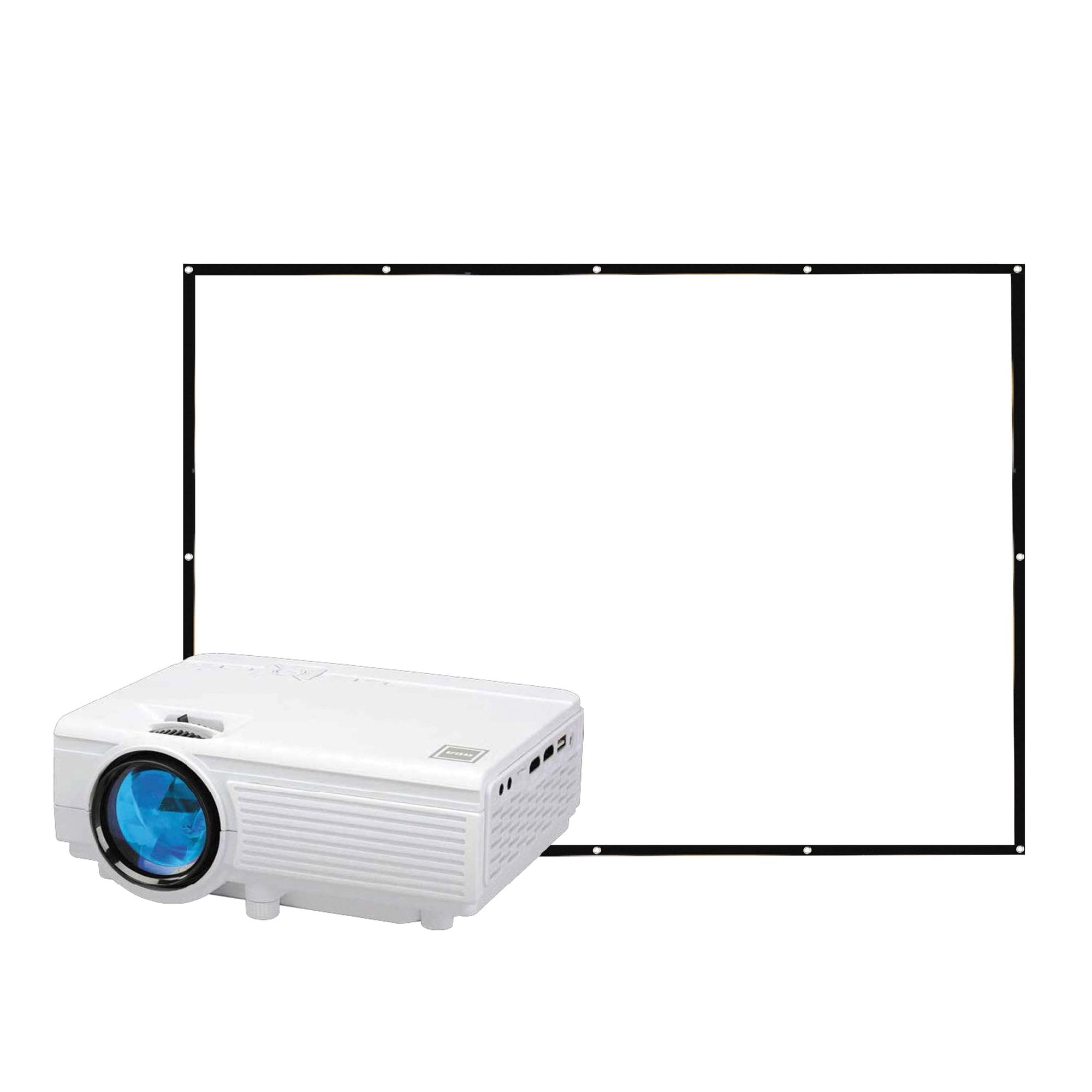 Restored RCA, 480P LCD HD Home Theater Projector with Bonus 100" Fold ...