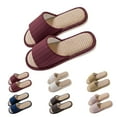 AUDeals Women Men Bamboo House Slippers Open Toe Tatami Straw Sandals ...