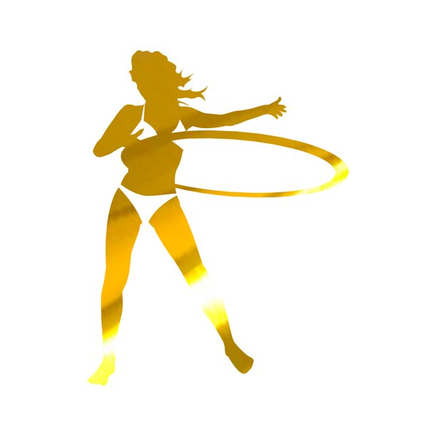 Hula Hoop Girl Sticker Decal Die Cut Self Adhesive Vinyl Weatherproof Made In Usa Many