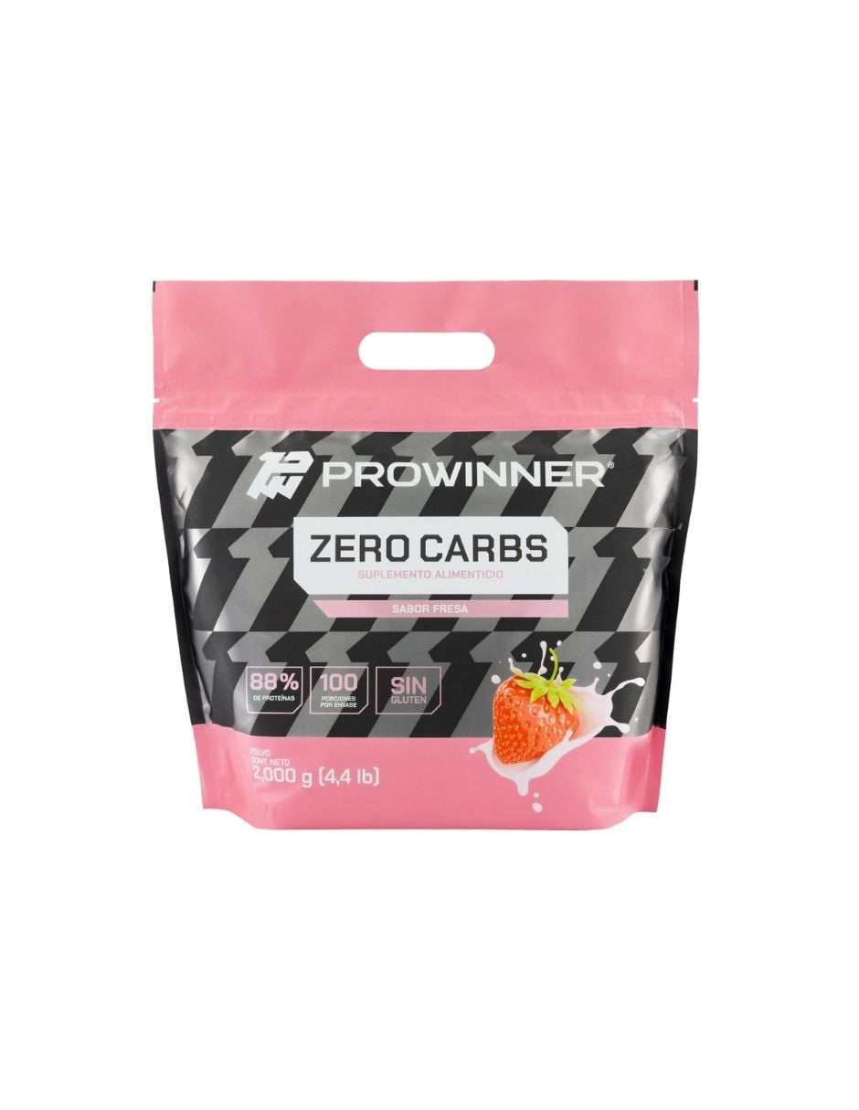 Suplemento ZERO Carbs Polvo Sabor Fresa (2 Kg) ProWinner PW-1307 ...