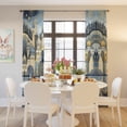 Castle River Sheer Curtains for Living Room Bedroom, Vintage Boho ...