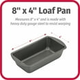 Goodcook 8x4 Steel Loaf Pan, Bread, Cake, Meatloaf, Dishwasher Safe ...