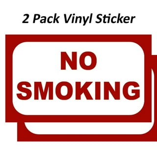 No Smoking Sign Vinyl Decal Bumper Sticker - Walmart.com