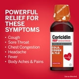 Coricidin HBP Cold, Cough & Flu Medicine, Sugar Free Day Liquid, Cherry ...