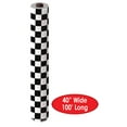 Beistle 50939-BKW - Masterpiece Plastic Checkered Table Roll - Black ...