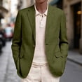 BiZtdJrK Army Green Mens Casual Sport Coats One Button Slim Fit Blazer ...