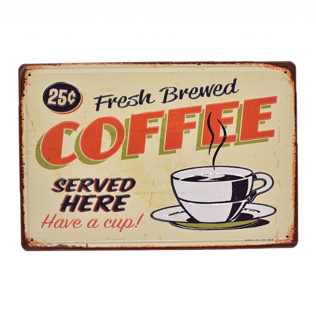 GROWTH TANK Rustic Tinplate Retro Sign Plaque for Cafe Coffee Shop Bar ...