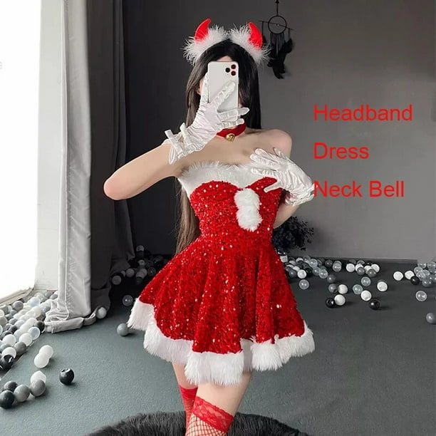 AniLV Christmas Female Santa Claus Series Costume Xmas Party Snow Elk ...