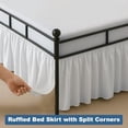 Ruffled Bed Skirt Split Corners with Platform, Tailored Fit Hotel ...