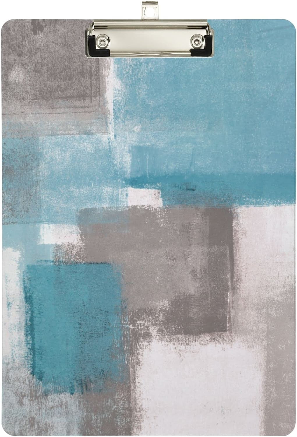 FMSHPON Gray Blue Abstract Art Painting Clipboard Hardboard Wood ...