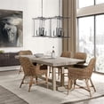 Pemberly Row 94" Transitional Pine Solid Wood Dining Table in Natural ...