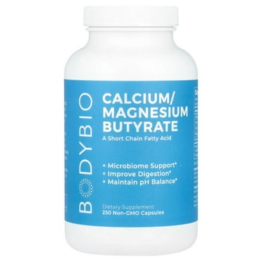 BodyBio - Butyrate Gut Health Supplement, Cleanses Liver, 100 Calcium ...