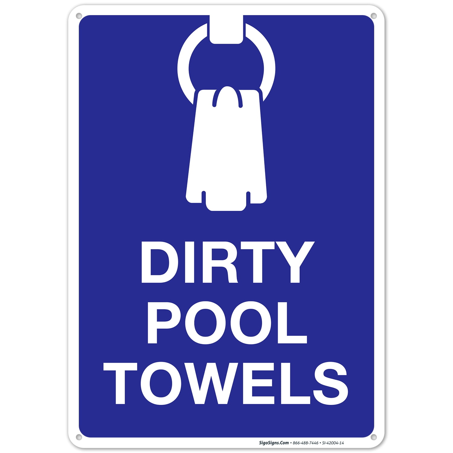 Dirty Pool Towels Pool Sign, 10x14 Aluminum - Walmart.com