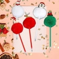 Jiibva 5pcs Christmas Ballpoint Pens, Plush Ball Writing Pens, Santa ...