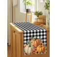 Autumn Pumpkin Sunflower Table Runner 13x72in Non-Slip Cotton Linen ...