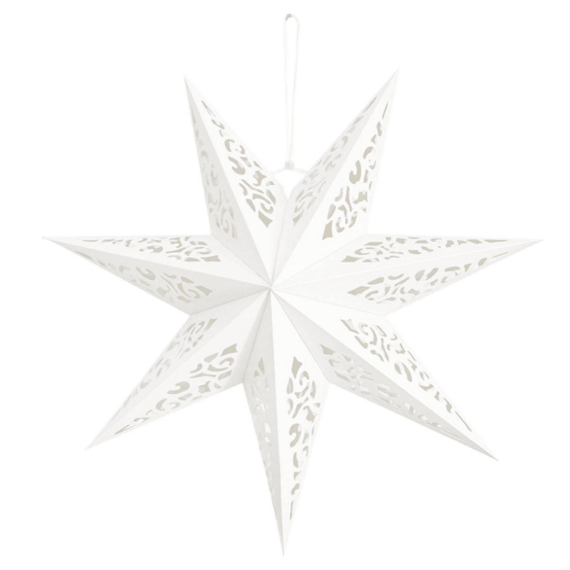 Click here for Yogsey White Paper Star Lanterns  2pcs Stars Hangi... prices